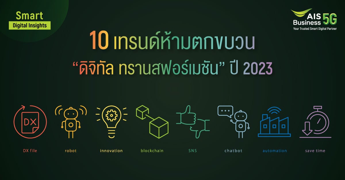 10 เทรนด์ห้ามตกขบวน “ดิจิทัล ทรานสฟอร์เมชัน” ปี 2023